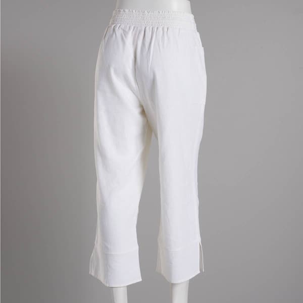 Plus Size Napa Valley Pull On Solid Linen Capri Pants - Boscov's