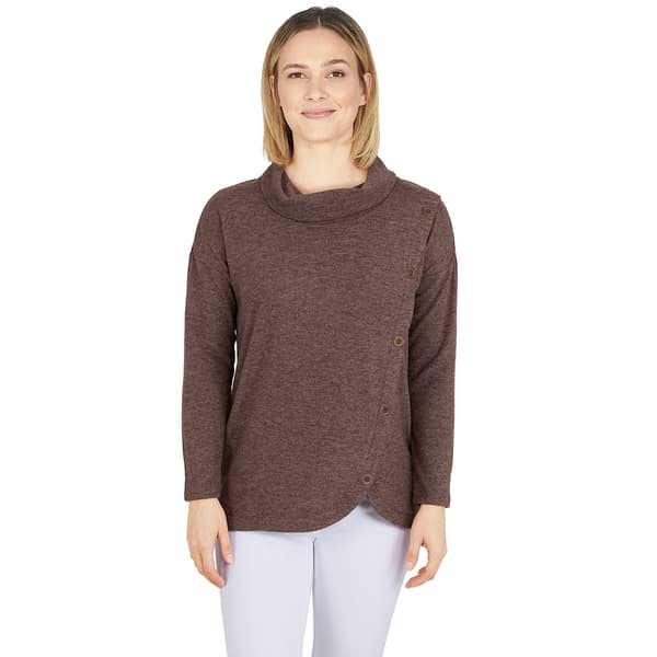 Womens Ruby Rd. All Cozy Long Sleeve Button Tunic Top - Boscov's