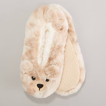 Womens Fuzzy Babba Realistic Fur Critter Bear Slippers - Boscov's