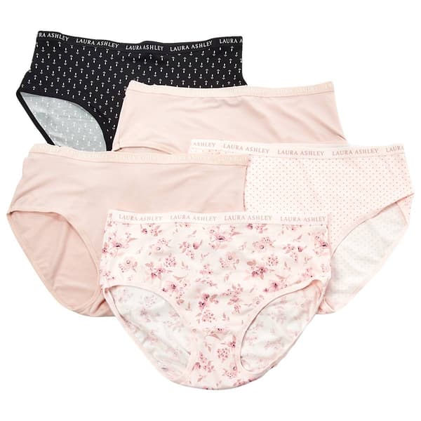 Womens Laura Ashley® 5pk. Brushed Micro Briefs LS3208-5PKN - Boscov's