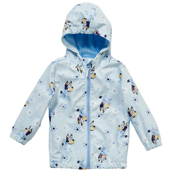 Girls (4-5) Bluey Floral Hooded Rain Jacket - Boscov's