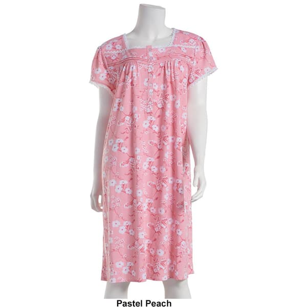 Womens Jasmine Rose Short Sleeve Floral Nightgown - Boscov's