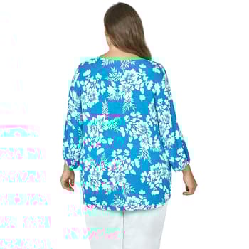 Plus Size Ruby Rd. Hot Topics 3/4 Sleeve Blouse - Boscov's