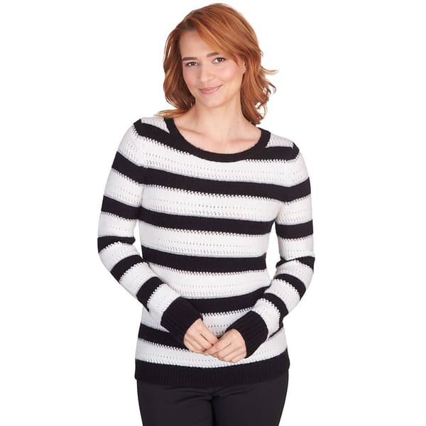 Plus Size Emaline Queenstown Long Sleeve Striped Sweater - Boscov's