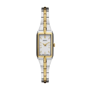 Womens Seiko Essentials Two-Tone/White Dial Watch - SWR044 - Boscov's