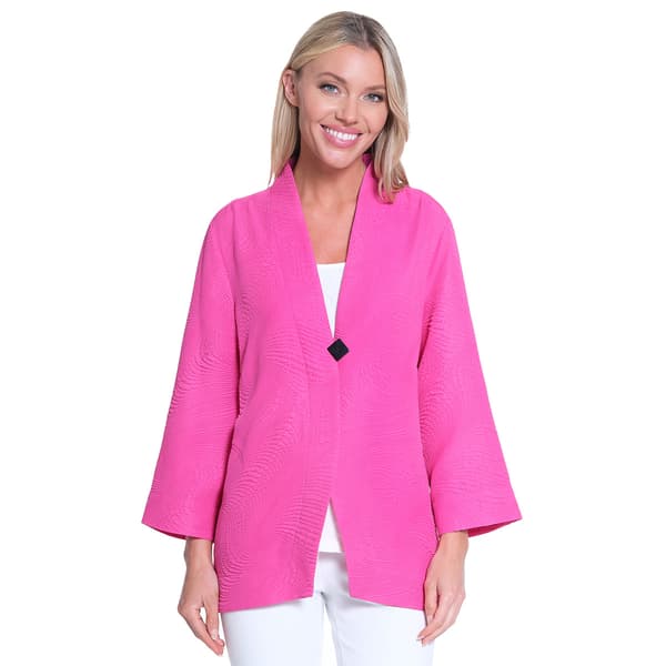Womens Ali Miles Textured 1 Button Jacket with Seam Pockets - Boscov's