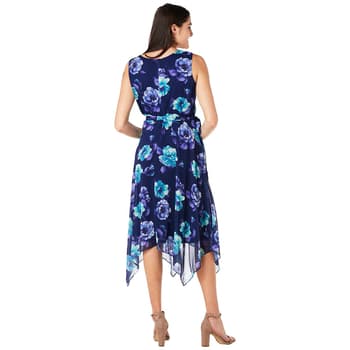Womens Harper 241 Chiffon Floral Asymmetrical Hem Sheath Dress - Boscov's