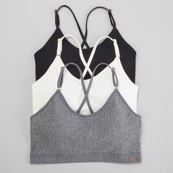 Womens Danskin 3pk. Seamless Braid Bralette DS2160-3PKZ - Boscov's