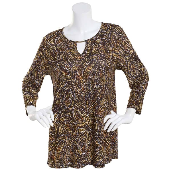 Plus Size Emily Daniels 3/4 Sleeve Disco Dot Blouse - Boscov's