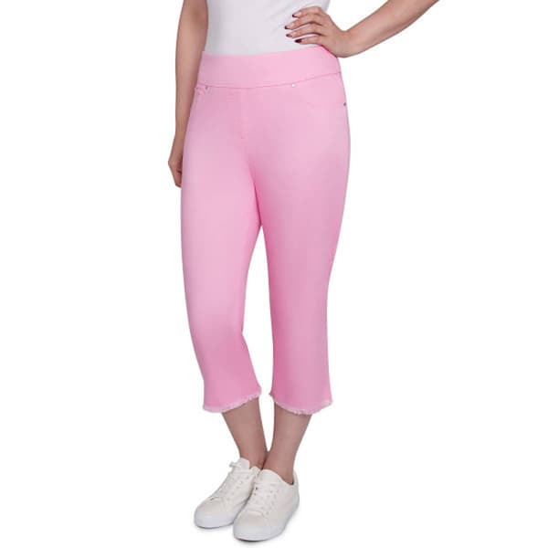 Womens Ruby Rd. Spring Oasis Solid Denim Capri Pants - Boscov's