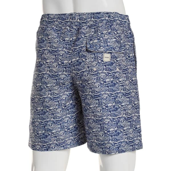 Mens Joe Marlin Geometric Swim Trunks - Boscov's
