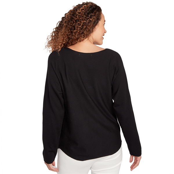 Womens Emaline Holiday Items Rhinestone Embellished Leaf Sweater - Boscov's