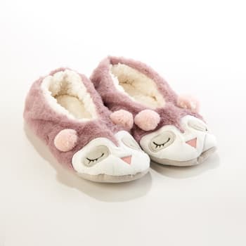 Womens Capelli New York Owl Faux Fur Pull On Slipper Socks - Boscov's
