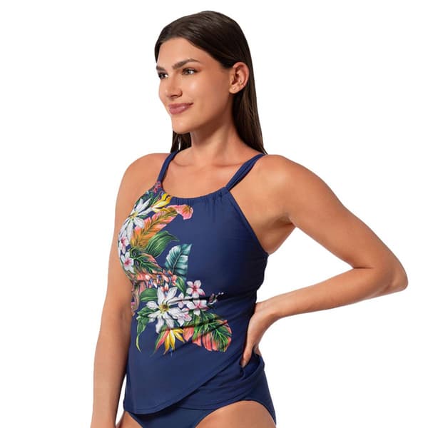 Womens Jantzen Palm Delight Audrey Drape Tankini Swim Top - Boscov's