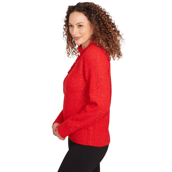 Womens Skye’s the Limit It’s A Party Snowflake Rhinestone Sweater ...