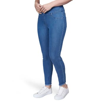 Petite Ruby Rd. Must Haves I Denim-Like Twill Ankle Jeans - Boscov's
