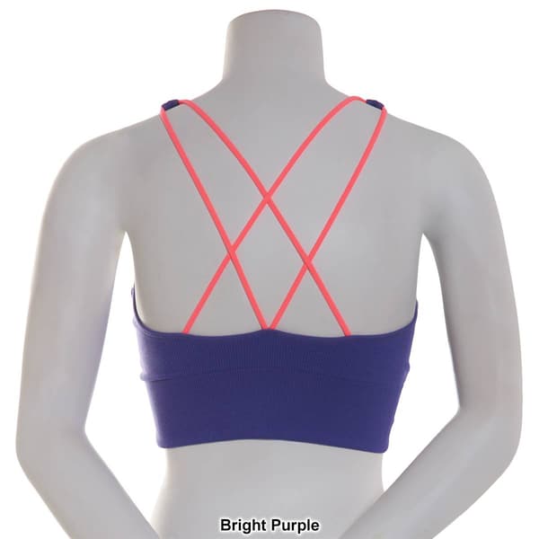 Womens Puma® Mirrored Rib Cross Back Sports Bra - Boscov's