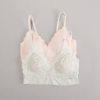 Womens Lucky Brand 2pk. Brushed Micro Bralettes - LVD32751A - Boscov's