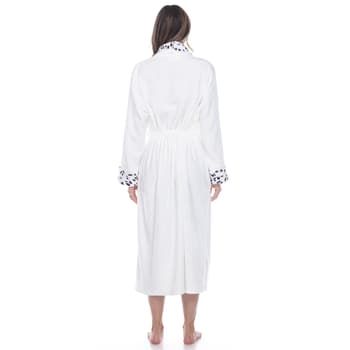 Womens White Mark Leopard Collar Cozy Lounge Robe - Boscov's