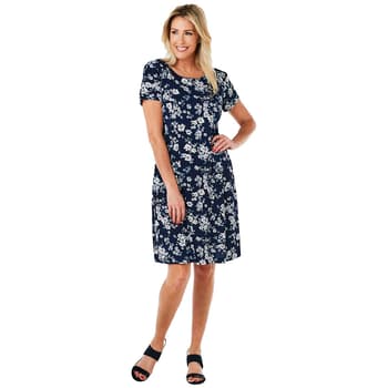 Womens Connected Apparel Short Sleeve Sheath Dress w/Pockets - Boscov's