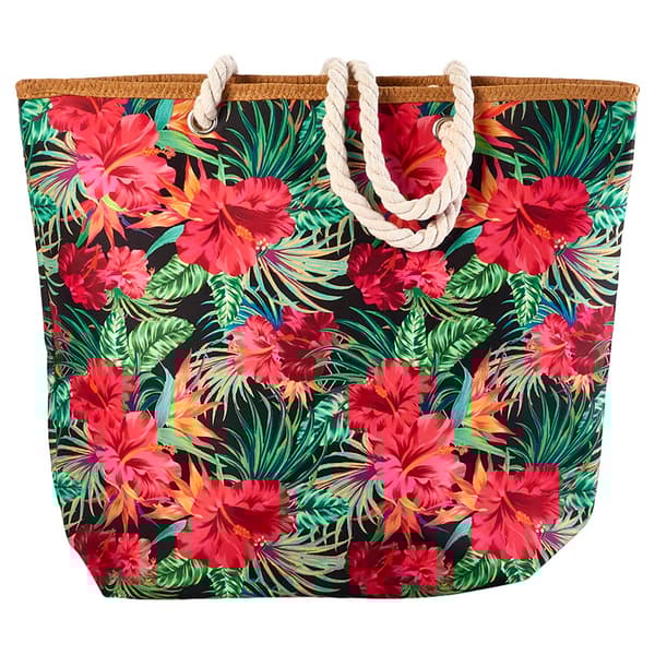 Renshun Tropical Floral Beach Tote - Boscov's