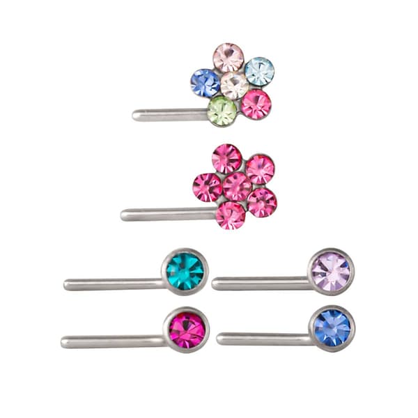 22 Gauge Stainless Steel 6pc. Body Jewelry Set - Boscov's