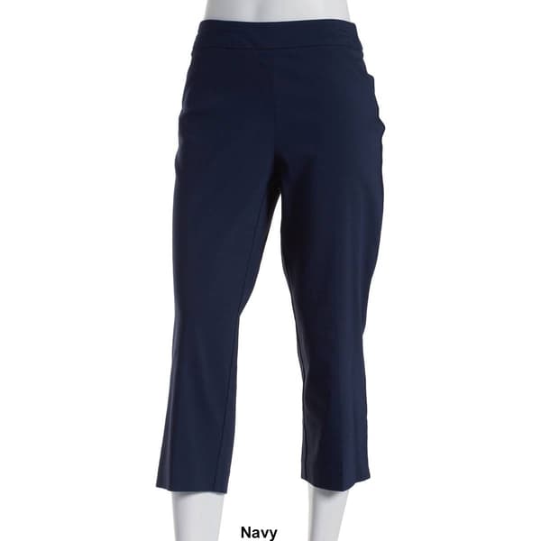 Plus Size Briggs Solid Millennium Split Hem Capri Pants - Boscov's