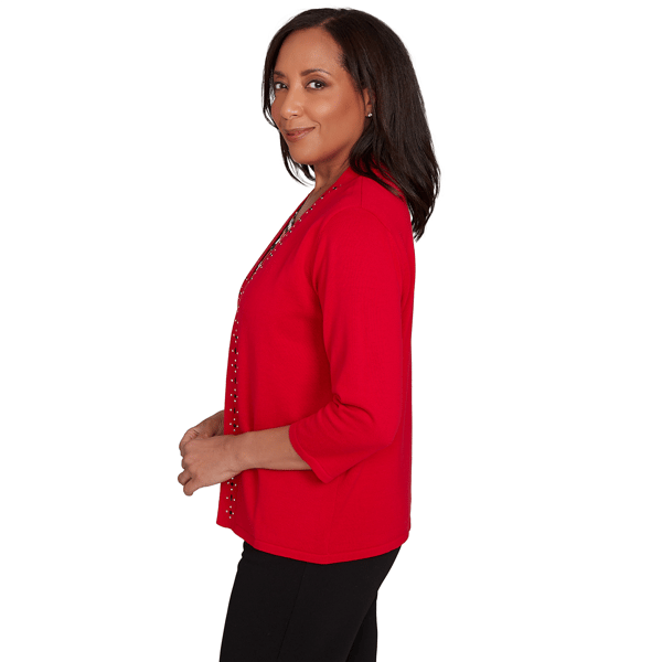 Womens Alfred Dunner Jet Setter Geometric Two In One Sweater - Boscov's