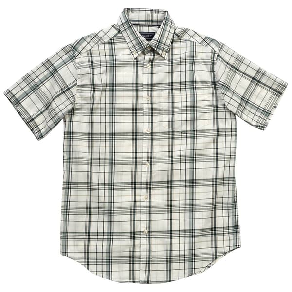 Mens Architect® Plaid Weekender Button Down Shirt - Cream Sage - Boscov's