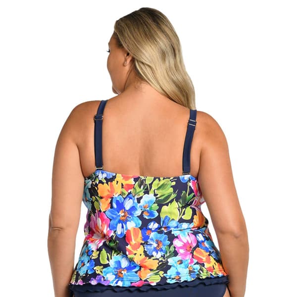 Plus Size Maxine Ruffle Bandeau Convertible Tankini Swim Top - Boscov's