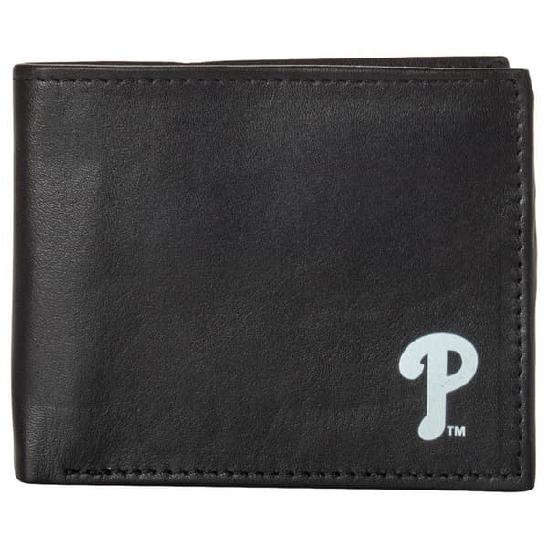 Mens MLB Phillies White Logo Sheep Leather Passcase Wallet - Boscov's