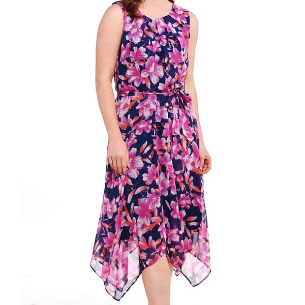 Womens Harper 241 Chiffon Floral Asymmetrical Hem Sheath Dress - Boscov's