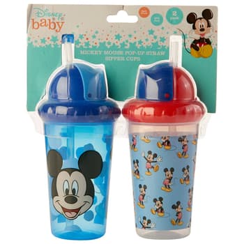 Baby Boy Disney 2pk. Mickey Pop-Up Straw Sipper Cups - Boscov's