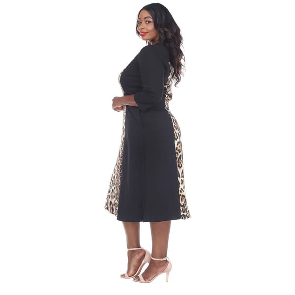 Plus Size White Mark Leopard Midi Shift Dress - Boscov's