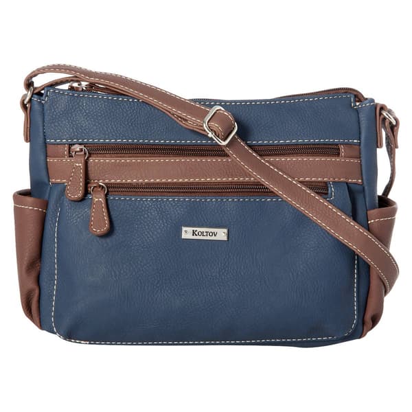 Koltov Naomi Large Two-Tone Crossbody - Indigo/Chocolate - Boscov's