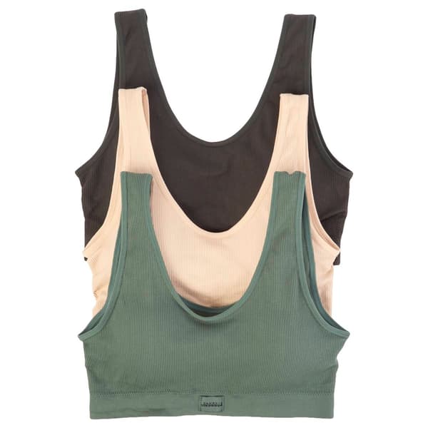 Womens Danskin 3pk. Seamless Rib Bralettes DS2106-3PKAH - Boscov's