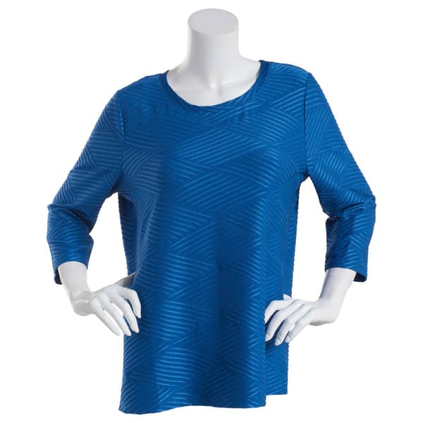 Plus Size Emily Daniels 3/4 Sleeve Diamond Textured Blouse - Boscov's