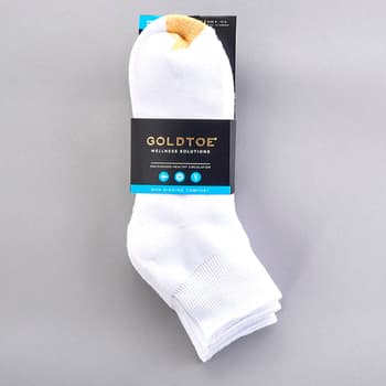 Mens Gold Toe® 3pk. Wellness Non Binding Quarter Socks - Boscov's