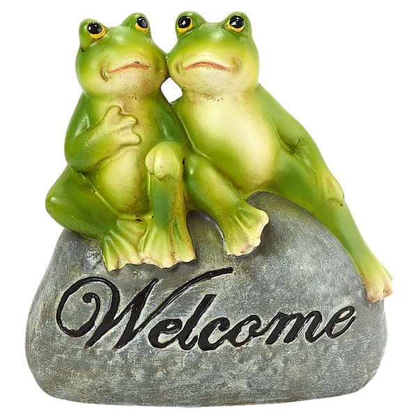 Resin Welcome Frog Couple Statue - Boscov's