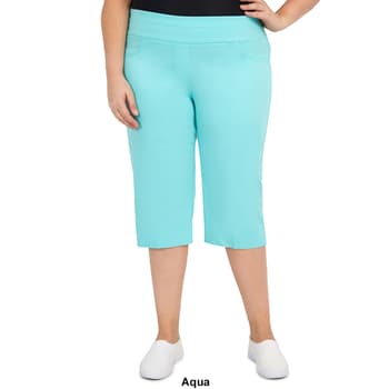 Plus Size Ruby Rd. Key Items Millennium Tech Clam Digger Pants - Boscov's