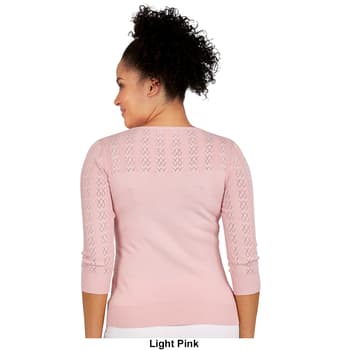 Petite Emaline 3/4 Sleeve Pullover Sweater - Boscov's