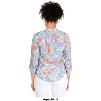 Womens Ruby Rd. Wovens Floral Casual Button Down Blouse - Boscov's