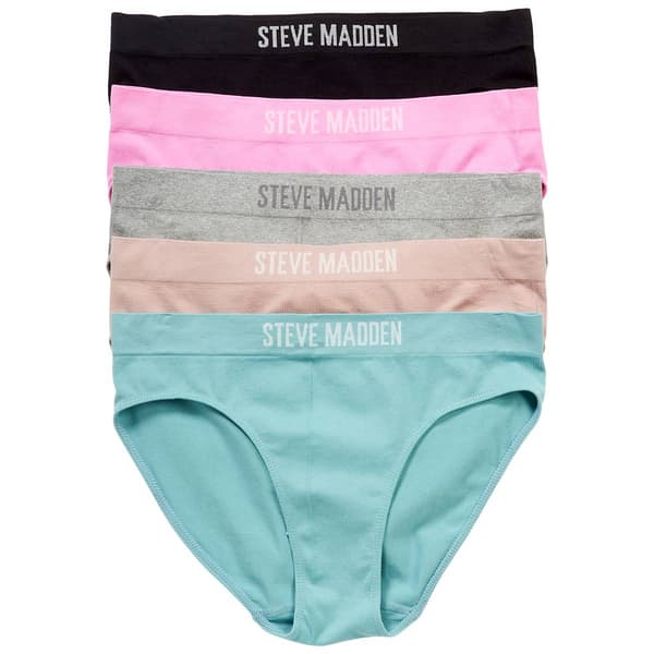 Womens Steve Madden Stylish Collection 5pk. Ribbed Bikini Panties ...