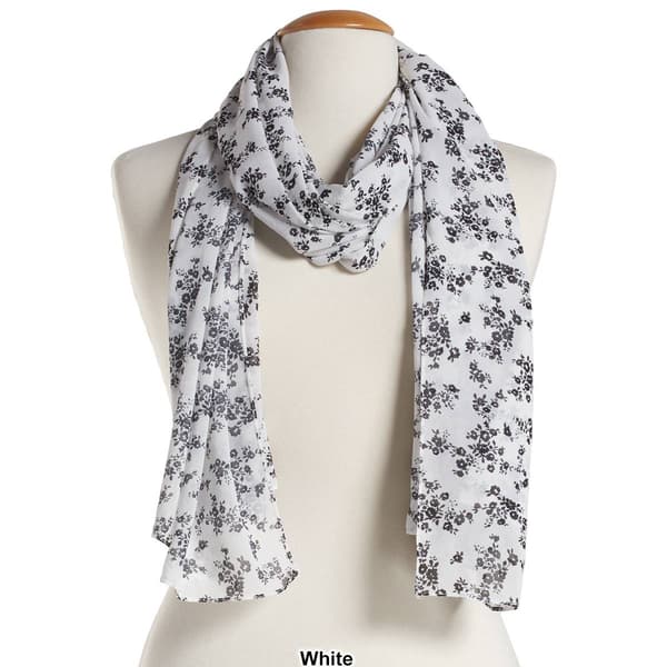 Womens Renshun Small Silk Floral Oblong Scarf - Boscov's