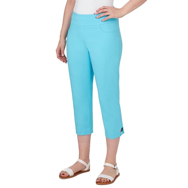 Womens Hearts of Palm Spring Into Action Solid Tech Capri Pants - Boscov's