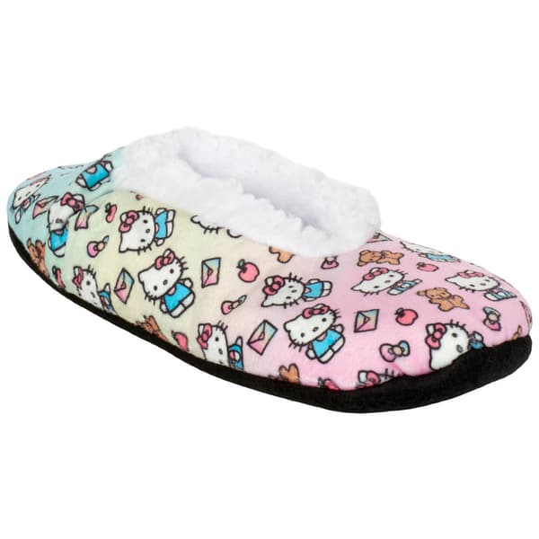 Womens Fuzzy Babba Hello Kitty Plush Lined Slippers - Boscov's