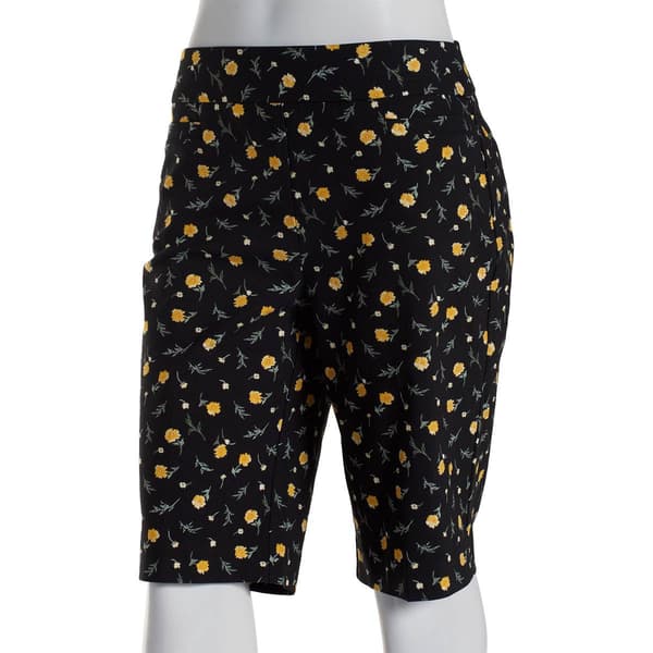 Womens Briggs Daisy Millennium Split Hem Bermuda Shorts - Boscov's