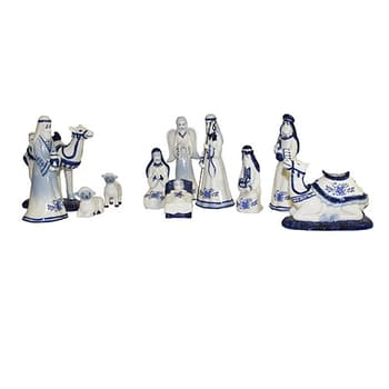 Kurt S. Adler Porcelain Delft Blue 11pc. Nativity Set - Boscov's