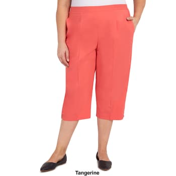 Plus Size Alfred Dunner Hot Flash Flat Front Ring Capri Pants - Boscov's