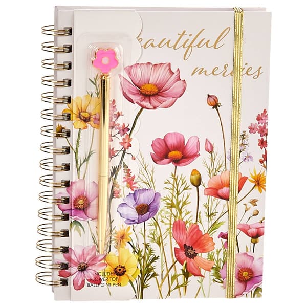Votum Field Of Flowers Spiral Notebook w/Pen - Boscov's